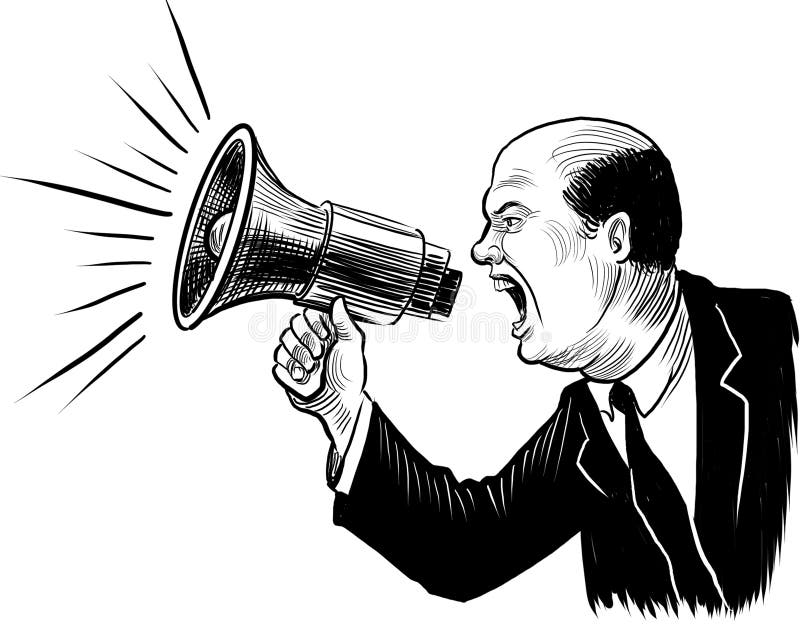 Shouting man stock illustration. Illustration of shouting - 99549665