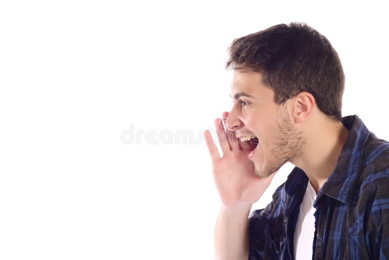 Man shouting. stock image. Image of loud, closeup, male - 100131679
