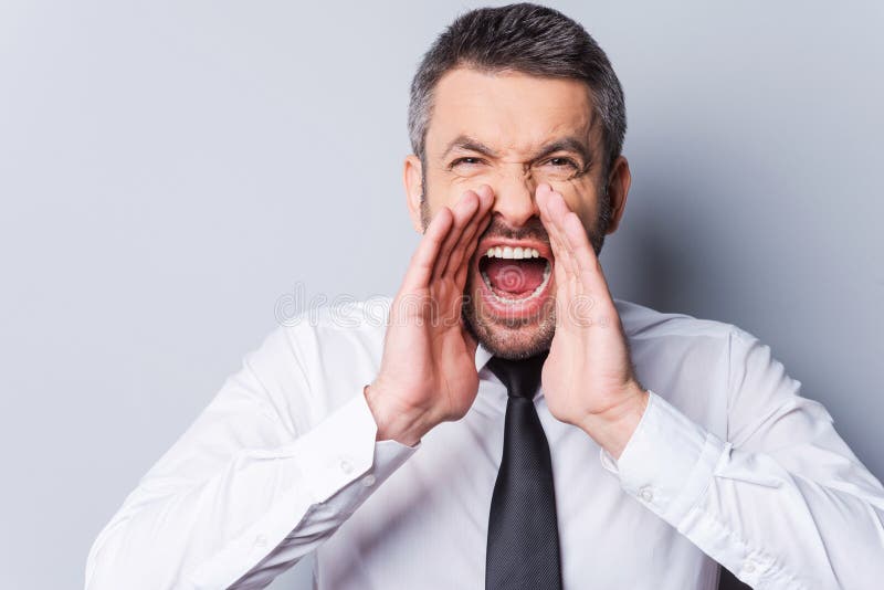 Shouting out loud. stock image. Image of message, mouth - 41614273