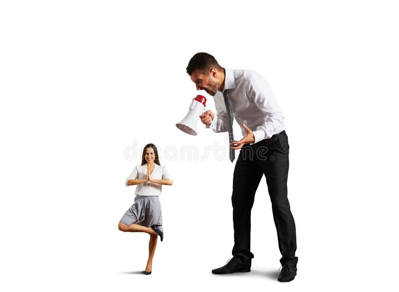 Two Angry Businesspeople with Boxing Gloves Having an Argument Stock ...