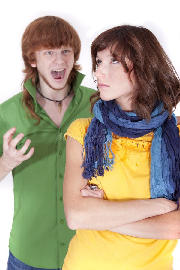 Man shouting at woman stock photo. Image of angry, isolated - 11725010