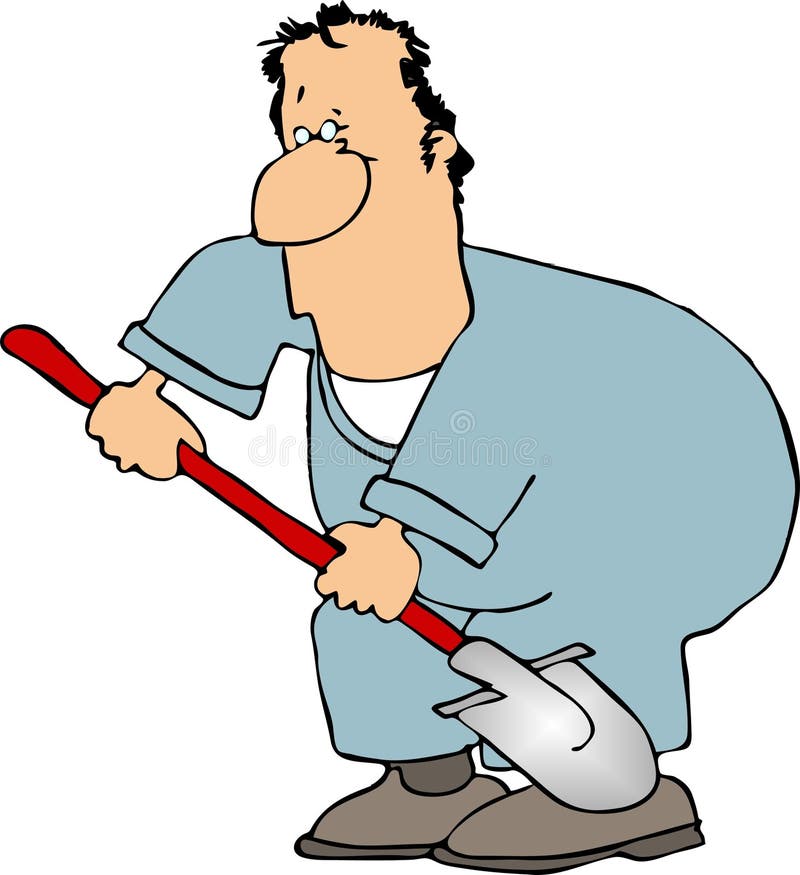 Cartoon Handyman with Hammer and Nail Stock Vector - Illustration of ...