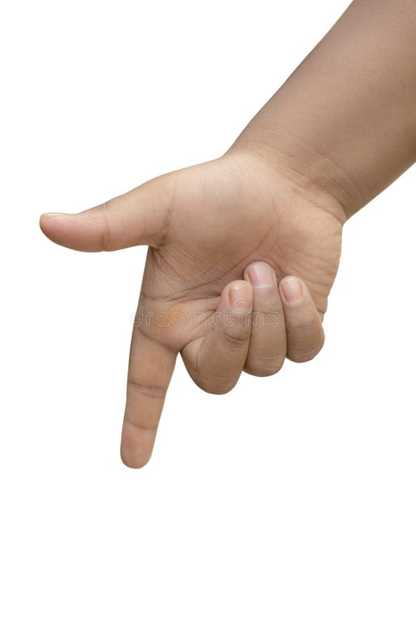 A Man Show His Hand Style and the Background is Isolated on White Stock ...