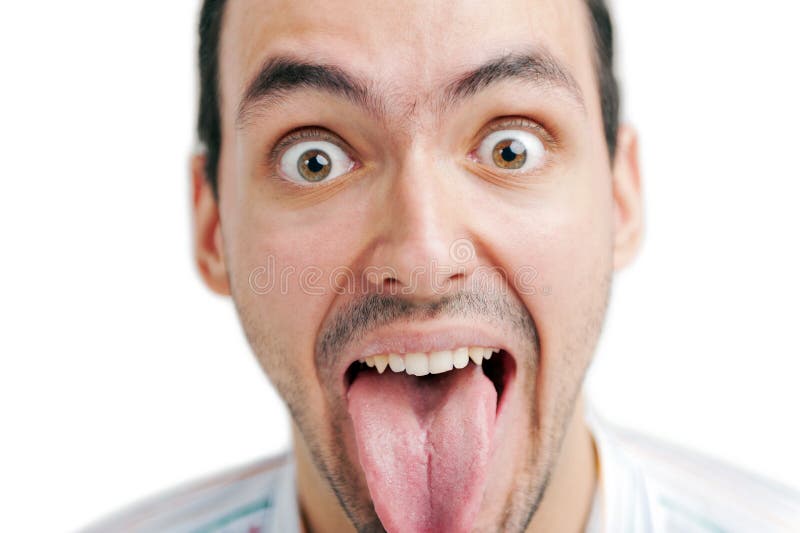 Man show his tongue stock photo. Image of face, light - 29554590