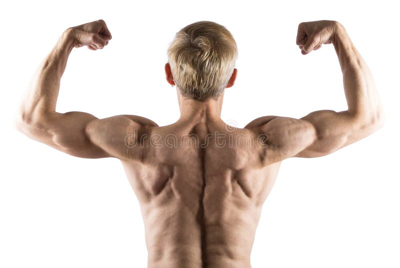 Men`s Rear Double Biceps Pose. Stock Photo - Image of personal, pose ...