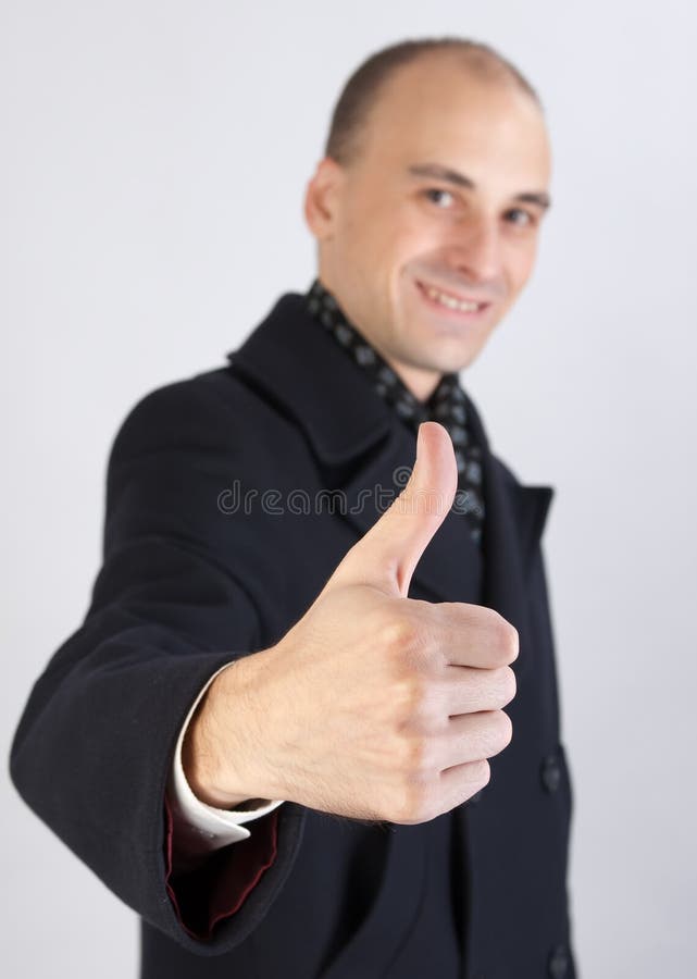 Man show thumb up sign stock image. Image of positivity - 11266361