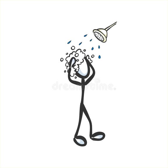 Stickman Shower Stock Illustrations 135 Stickman Shower Stock