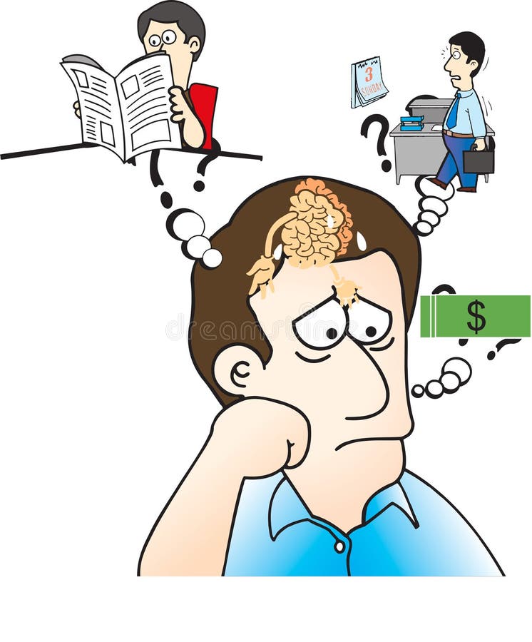 Money Problems stock vector. Illustration of desk, stress - 2579454