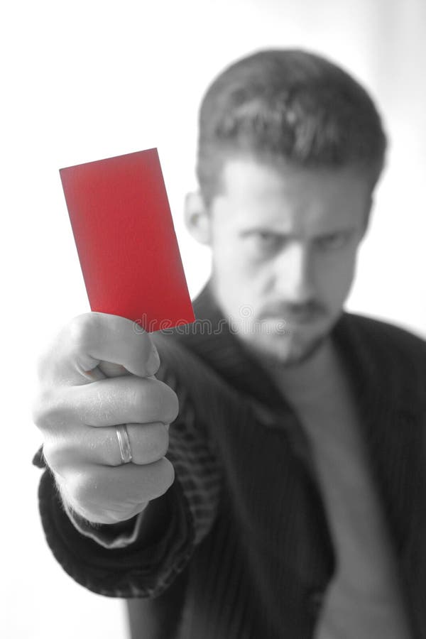Man showing card stock image. Image of face, warning, paper - 3222395