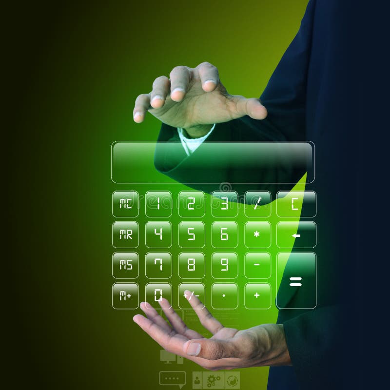 Computer Showing a Finance Graph Stock Illustration - Illustration of ...