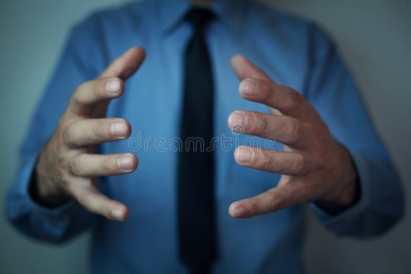 Man showing empty hands. stock image. Image of business - 112963939
