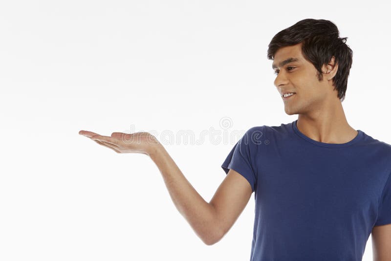 Man showing hand gesture stock photo. Image of eastern - 185326602