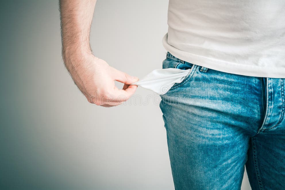 Man Showing His Empty Pockets, Poor Man Concept Stock Photo - Image of ...