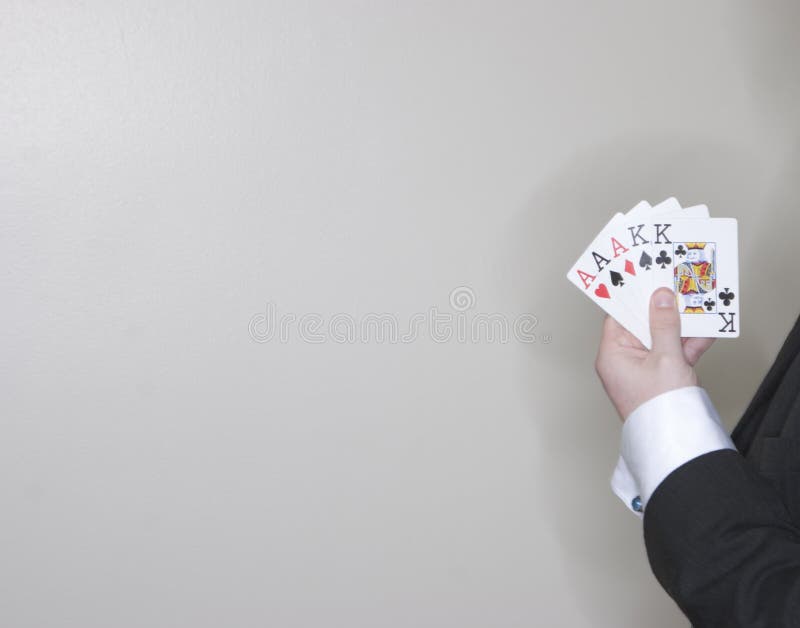 Man Showing His Hand of Cards Stock Image - Image of poker, series: 2405629
