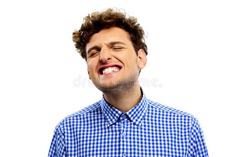 Man showing his teeth stock photo. Image of aggression - 46916692