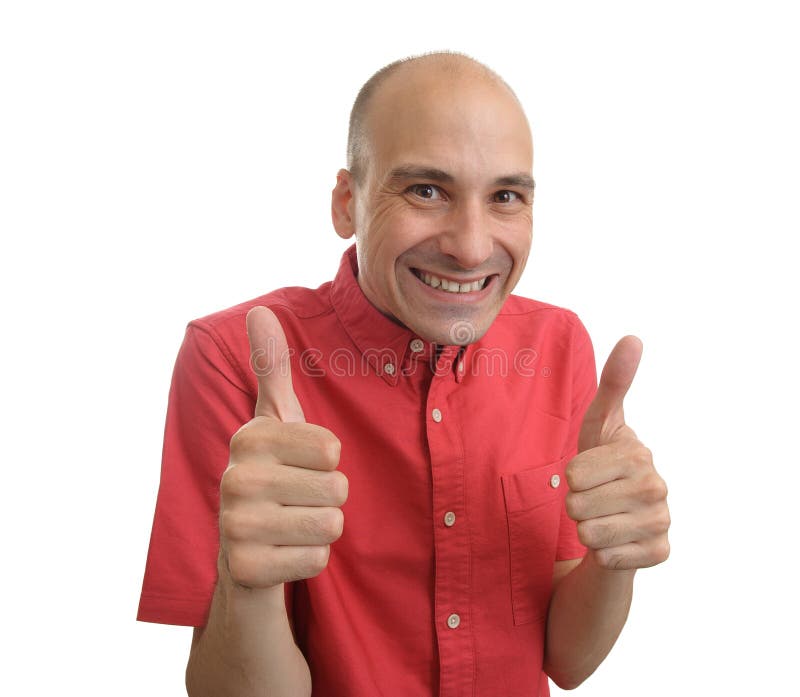 Man showing his thumbs up stock photo. Image of happy - 32101906