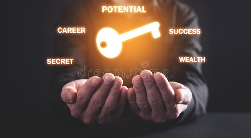 Man Showing Key with a Words. Key To Success Stock Photo - Image of ...