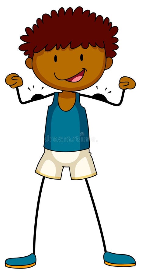 Strong Kid Showing Muscles Stock Illustrations – 40 Strong Kid Showing ...