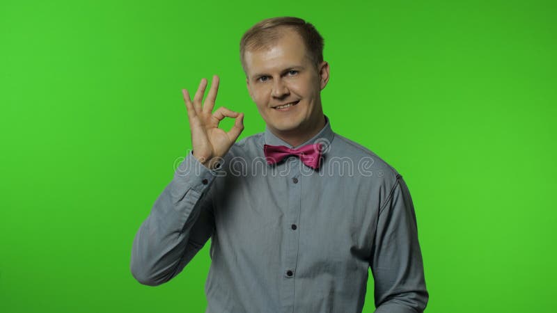 Man Showing Ok Gesture, Smiling with Optimistic Satisfied Expression ...