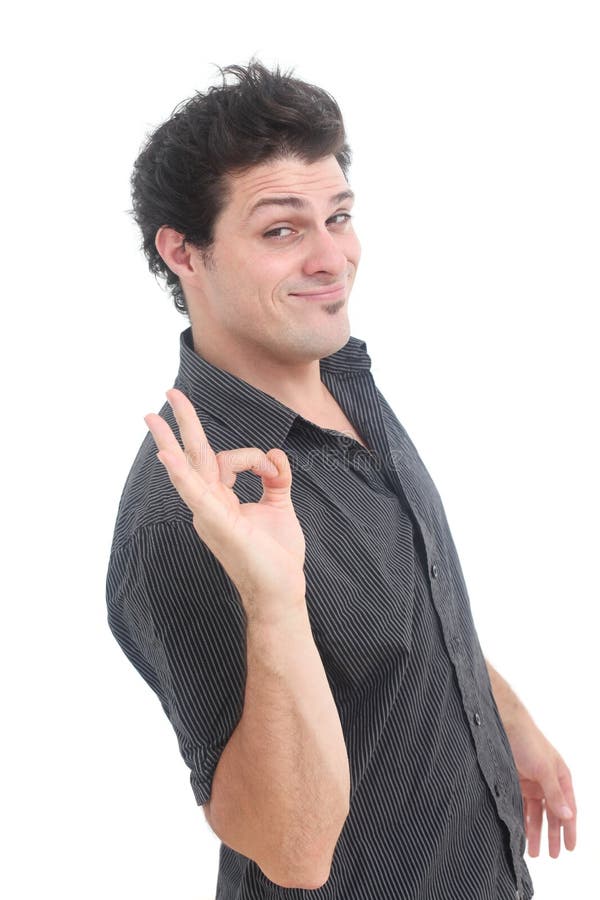 Man showing ok stock photo. Image of people, model, showing - 52324596