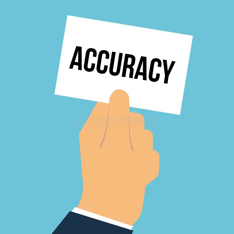 Man Showing Paper ACCURACY Text Stock Vector - Illustration of accuracy ...