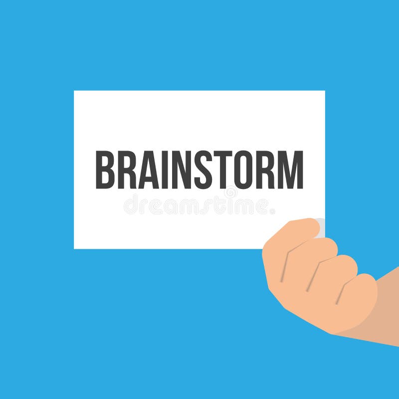 Man Showing Paper BRAINSTORM Text Stock Vector - Illustration of ...