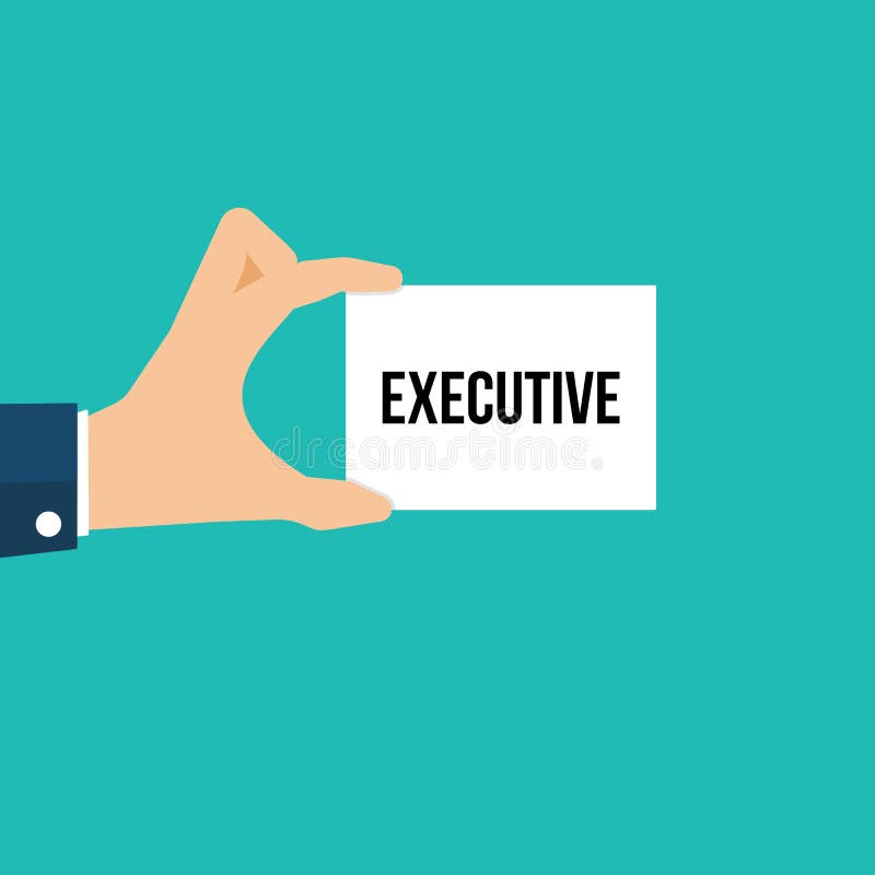 Man Showing Paper EXECUTIVE Text Stock Vector - Illustration of group ...