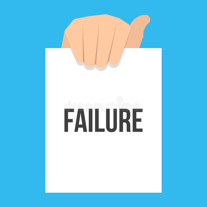 Man Showing Paper FAILURE Text Stock Vector - Illustration of future ...
