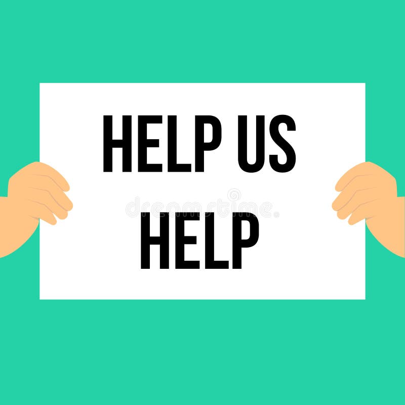 Man Showing Paper HELP US HELP Stock Vector - Illustration of ...