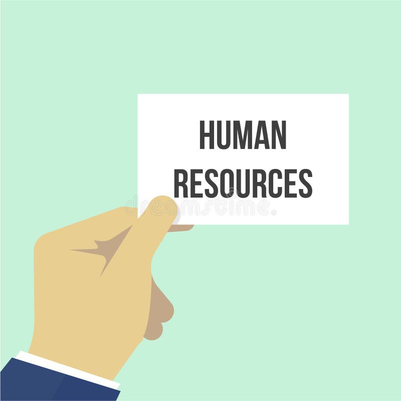 Man Showing Paper HUMAN RESOURCES Text Stock Vector - Illustration of ...