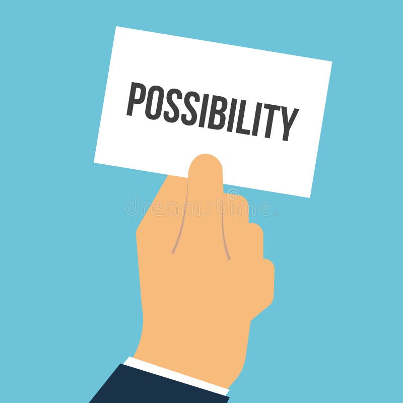 Man Showing Paper POSSIBILITY Text Stock Vector - Illustration of ...