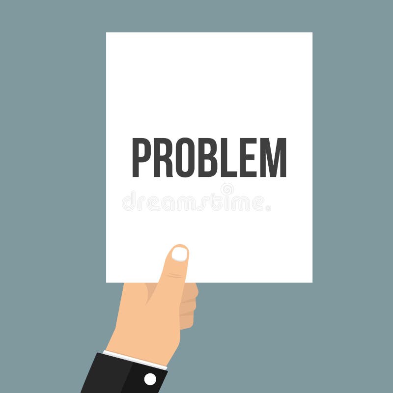 Man Showing Paper PROBLEM Text Stock Vector - Illustration of decisions ...