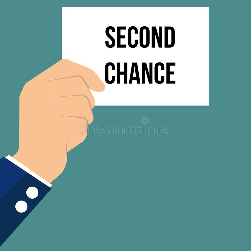 Second Chance Just Ahead Sign Stock Illustration - Illustration of ...