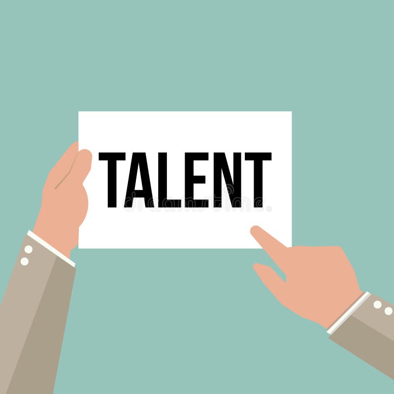 Man Showing Paper TALENT Text Stock Vector - Illustration of choice ...