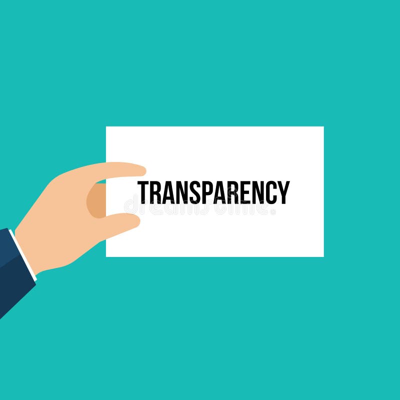 Man Showing Paper TRANSPARENCY Text Stock Vector - Illustration of ...
