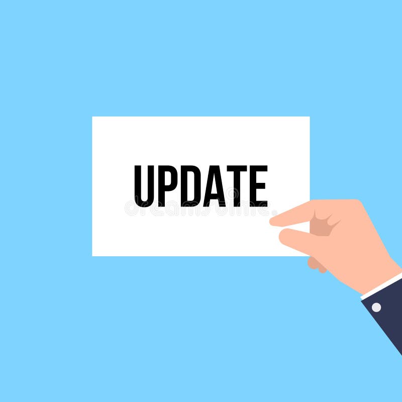 Man Showing Paper UPDATE Text Stock Vector - Illustration of change ...