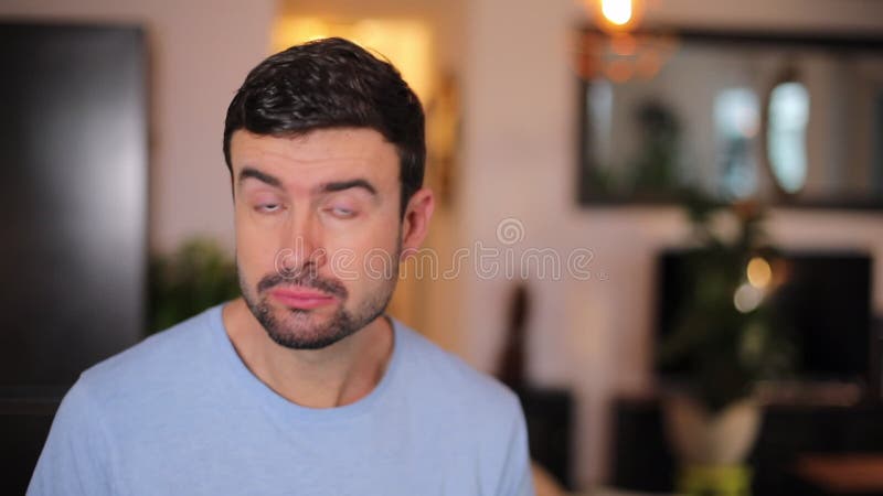 Man Showing a Question Mark with His Face Expression Stock Video ...