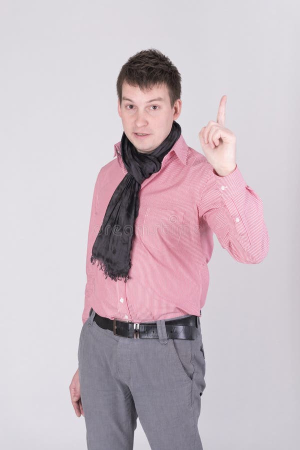 A man showing sign idea stock photo. Image of muffler - 30762932