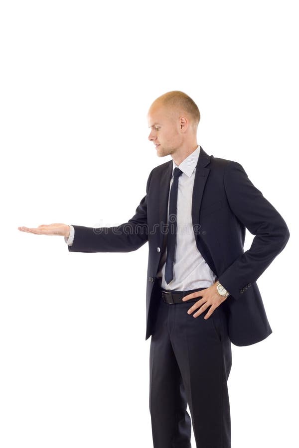 Man Showing Something on His Hands Stock Image - Image of scare, look ...