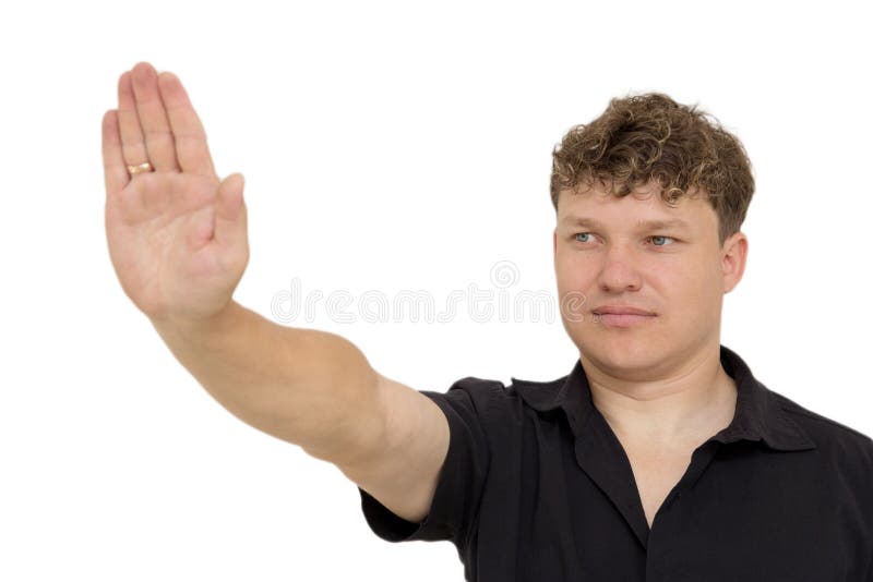 Boy Showing Hand Sign Finger Stock Image - Image of gesture, cool ...