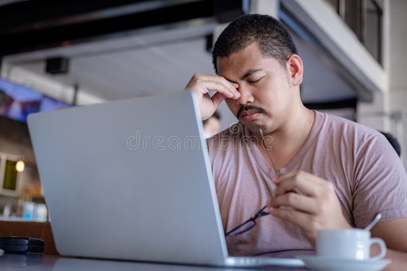 Man Showing Stressed Expression Stock Image - Image of indoor, adult ...