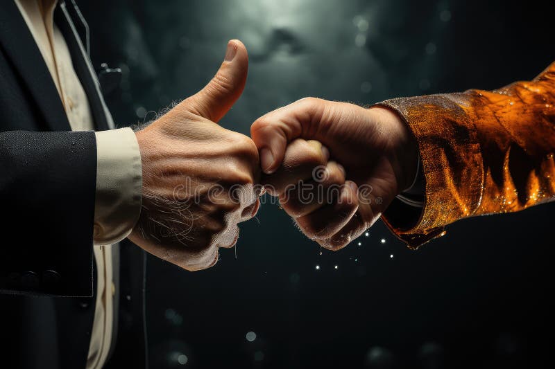 Man Showing Thumbs Up Extreme Closeup. Generative AI Stock Illustration ...