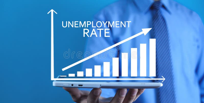 Man Showing Unemployment Rate Graph. Business Concept Stock Photo ...