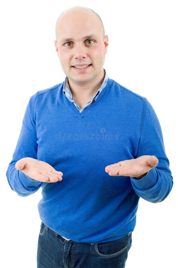 Man showing stock image. Image of showing, male, happy - 96803033