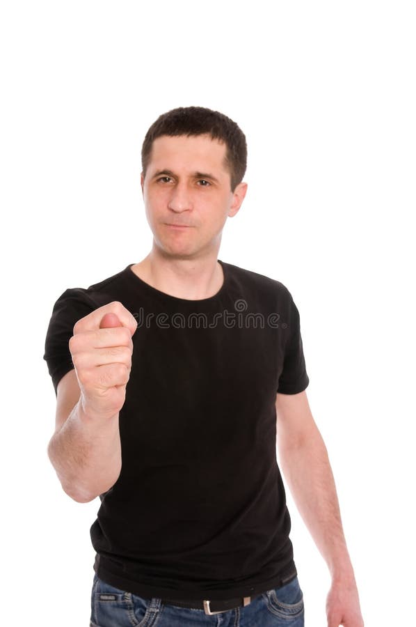 Man Shows a Fig (focus on Hand) Stock Photo - Image of pensive, shirt ...