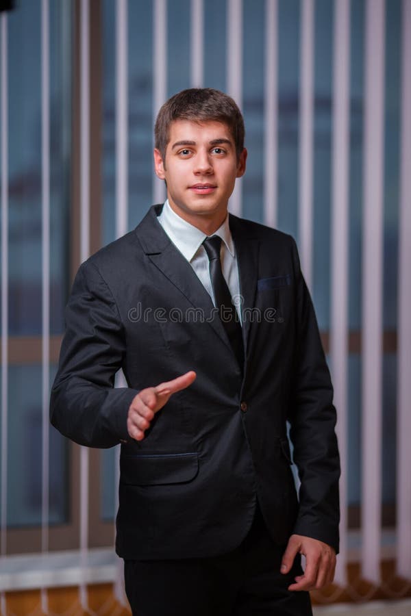Man shows hand sign stock image. Image of greeting, hello - 51627597