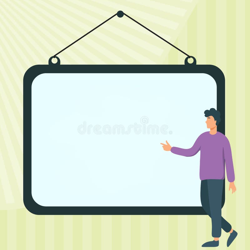 Presentator Shows Important Information on Whiteboard. Man Show Main ...