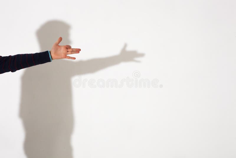 Man Shows Shadow of Dog with Fingers Stock Photo - Image of objects ...