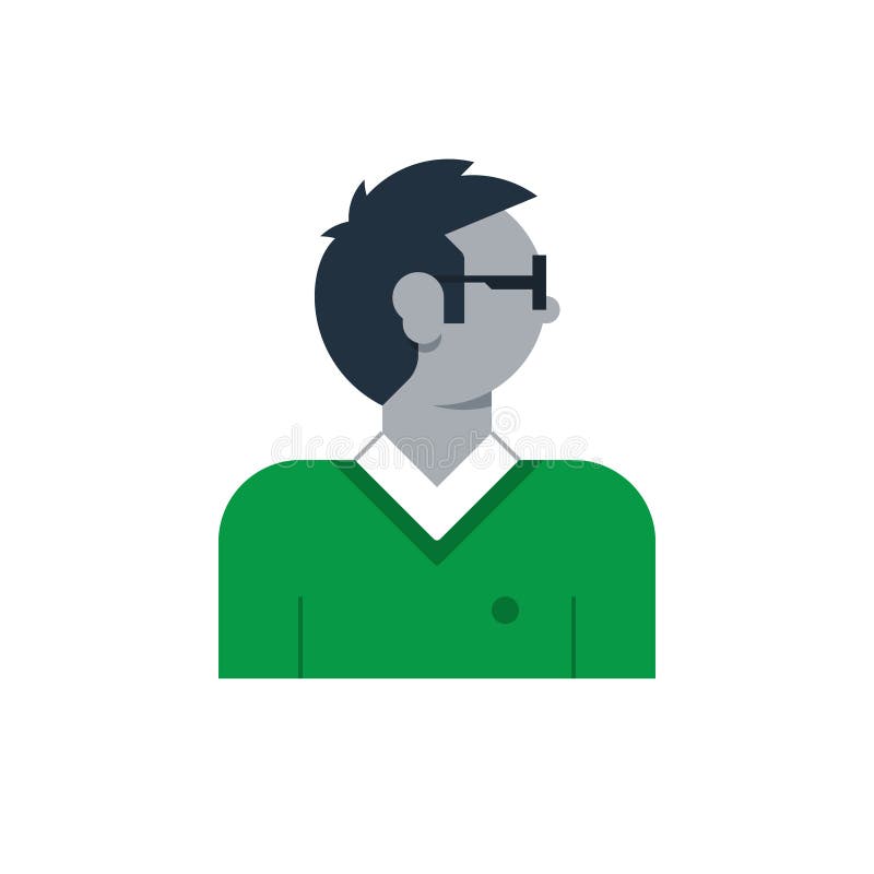 Side View Portrait Funny Cartoon Man Stock Illustrations – 74 Side View ...