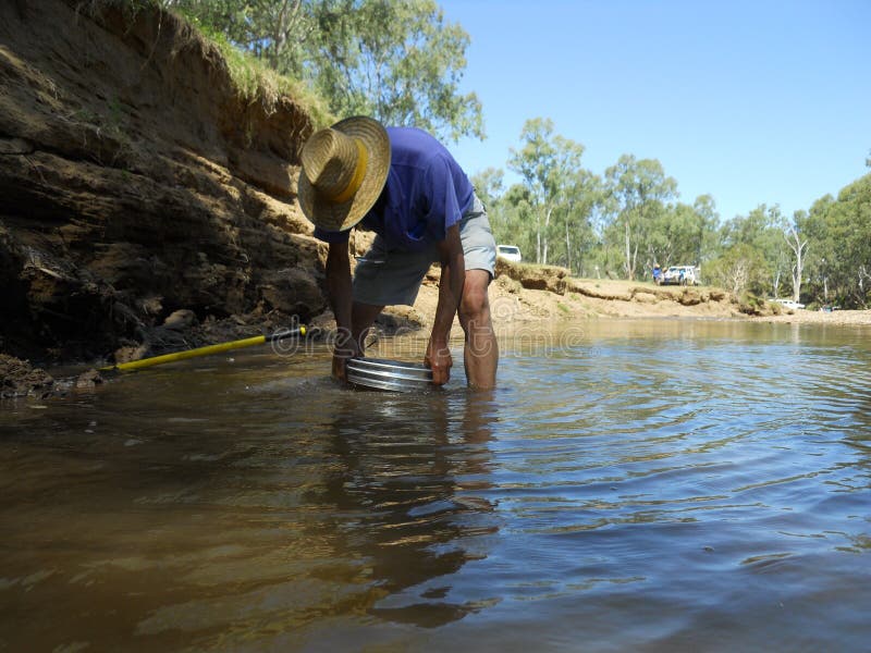 Man,sieving for sapphires editorial stock photo. Image of sieving ...